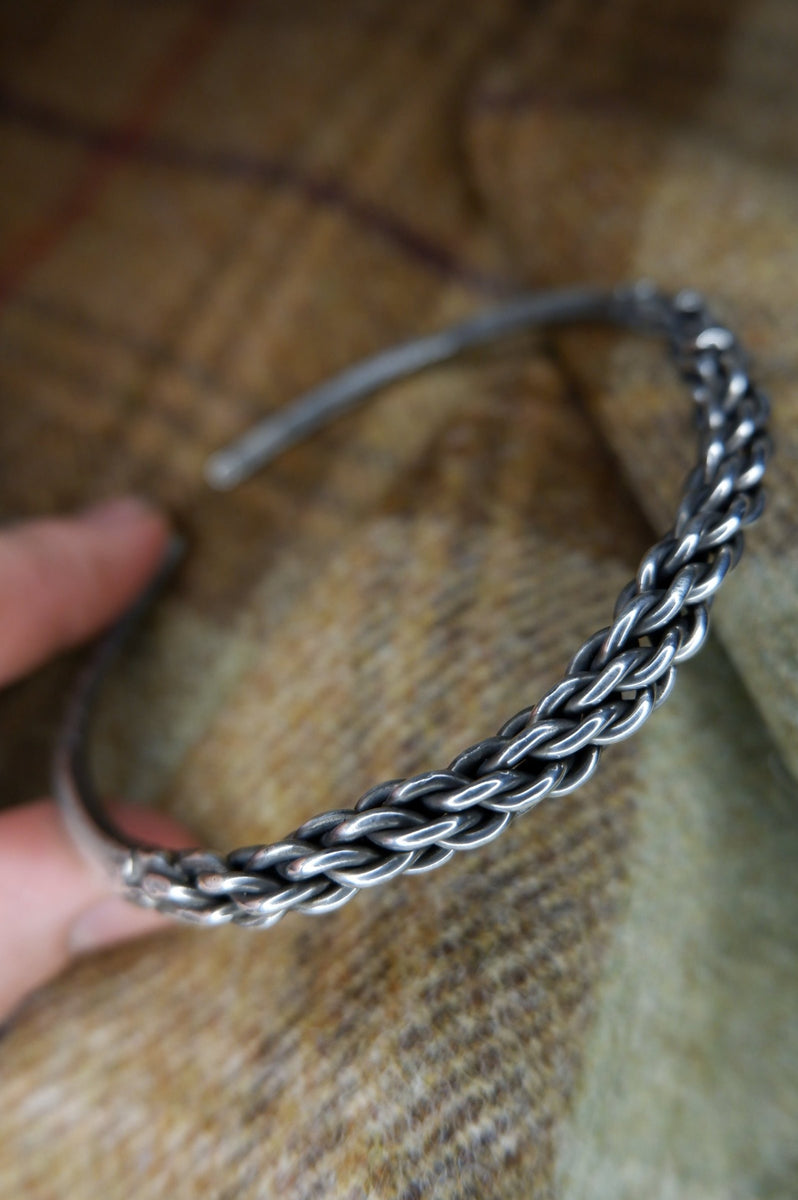 Viking Arm Ring with Twisted Wire Details in Sterling Silver ...