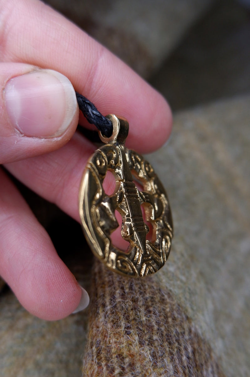 Anglo Saxon raven and fish pendant from Hampshire in bronze ...