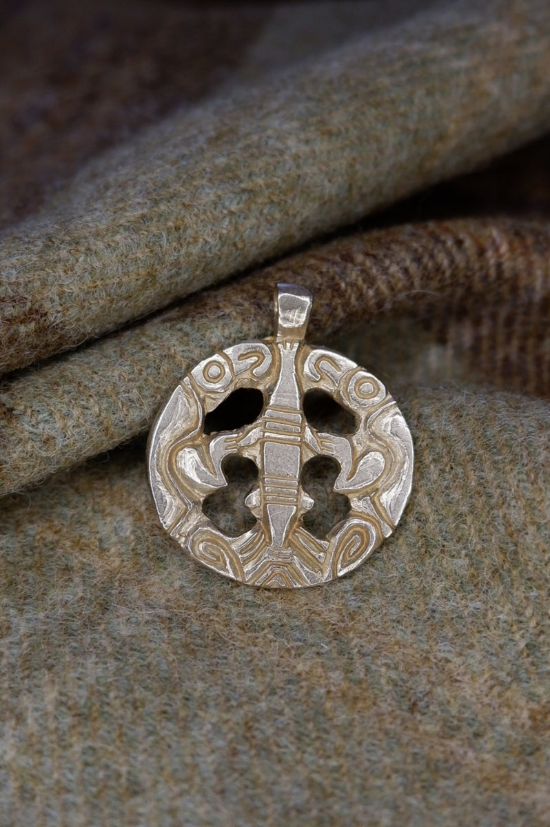 Anglo Saxon raven and fish disc pendant from Hampshire – Caledonian Forge