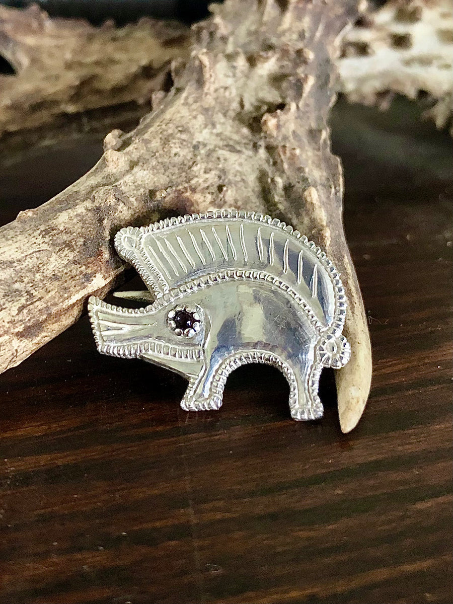 Anglo Saxon Boar Pendant or Brooch with Garnet – Caledonian Forge