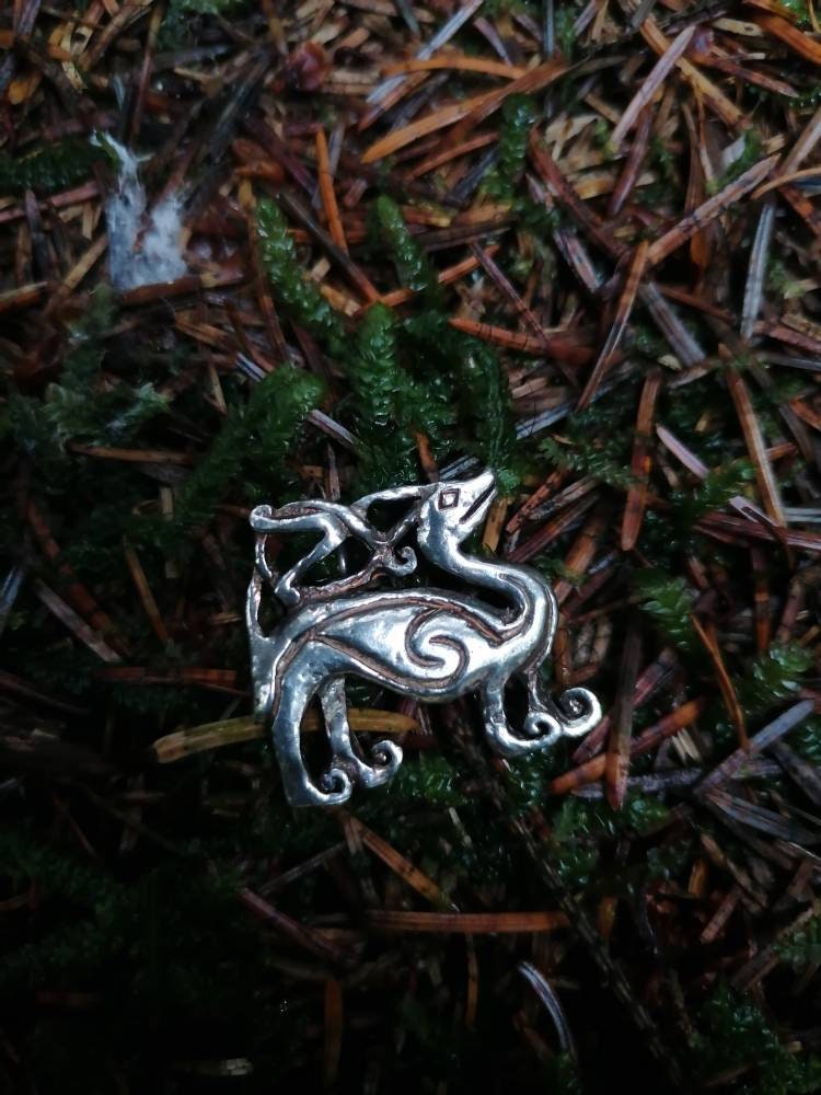 Meigle cross pictish dragon pendant in silver – Caledonian Forge