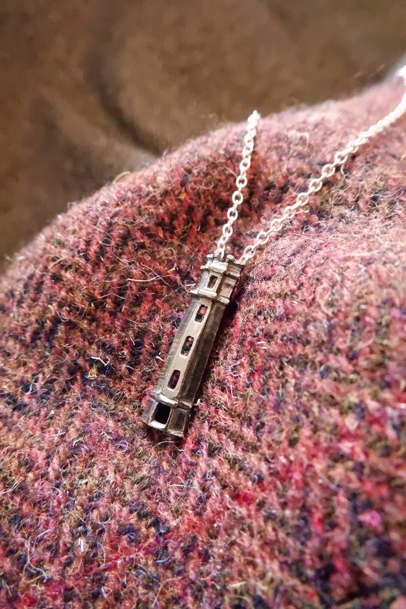 Peterhead Reform tower pendant in sterling silver – Caledonian Forge